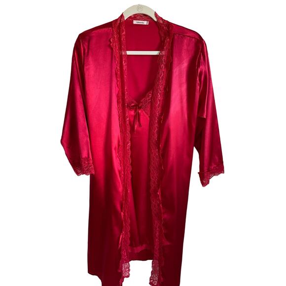 Sykooria | Intimates & Sleepwear | Sykooria 2piece Set Satin Robe And ...